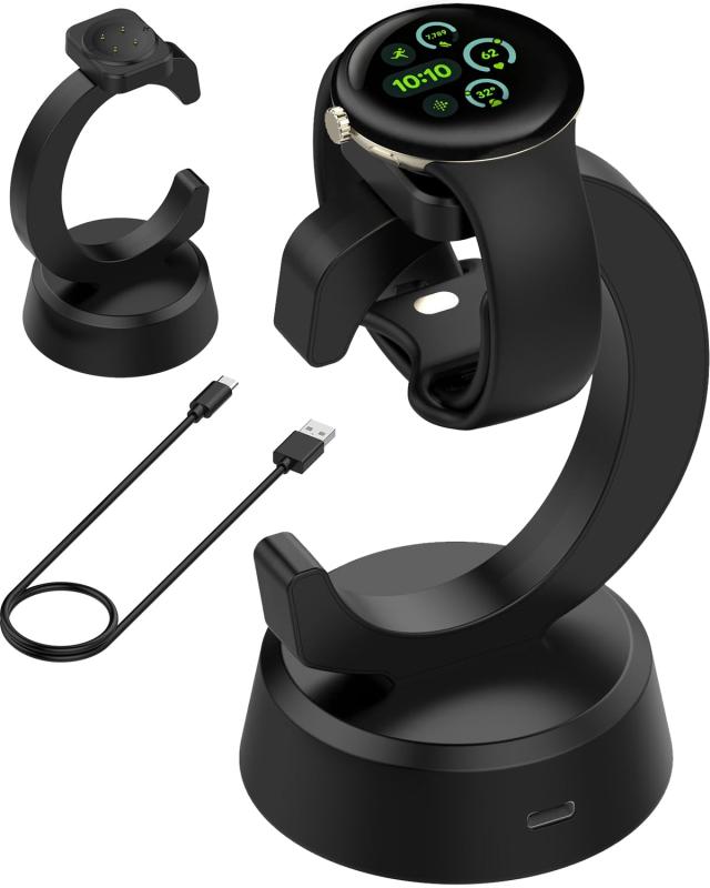 [Miimall] Google Pixel Watch 3/2 用C型充電スタンド 1m充電ケーブル付き ピクセルウォッチ3 (41MM/45MM) /ウォッチ2 Fitbit Versa 4/3 Sence 2/1 ace LTE 対応...