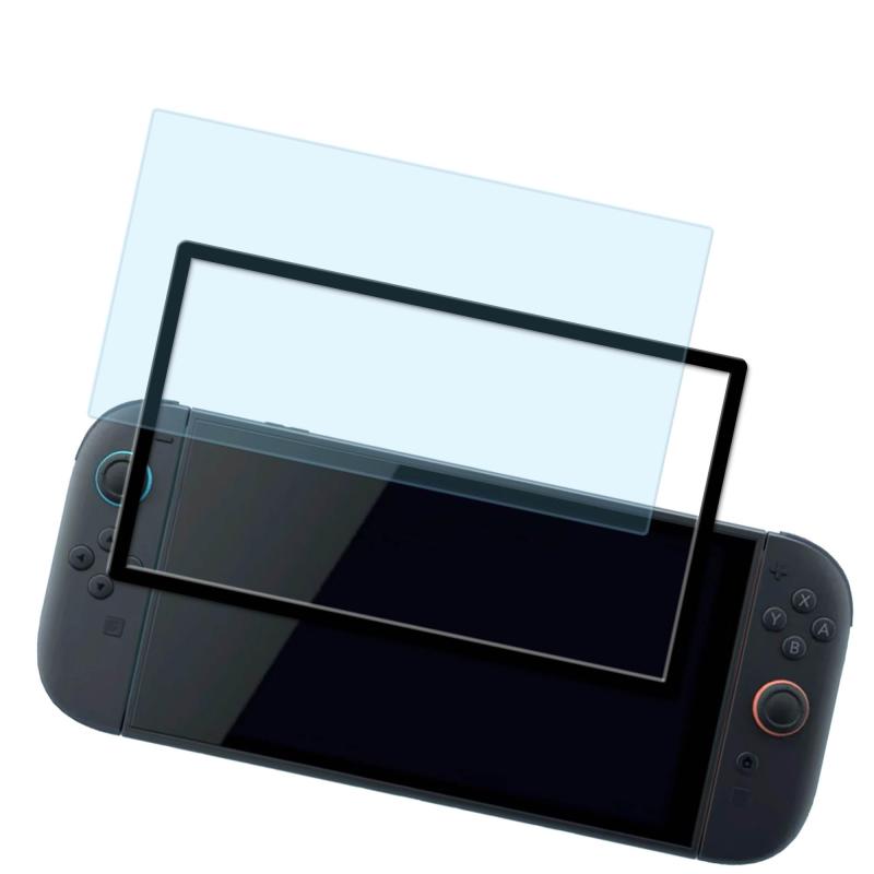 HKKAIS ブルーライトカット 目の疲れ軽減 93% Switch 2 用 ガラスフィルム 日本製硝子採用 強化 ガラス 液晶画面 保護フィルム【1枚セット+ガイド枠付き】【対応機種-2枚入り】 Switch 2 用ガラスフィルム 。【ブ...