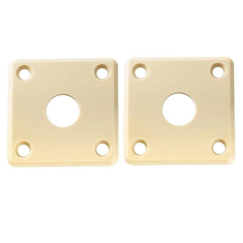 Musiclily Pro プラスチック製 ジャックプレートスクエア Epiphone LP レスポールエレキギター用(2個セット)