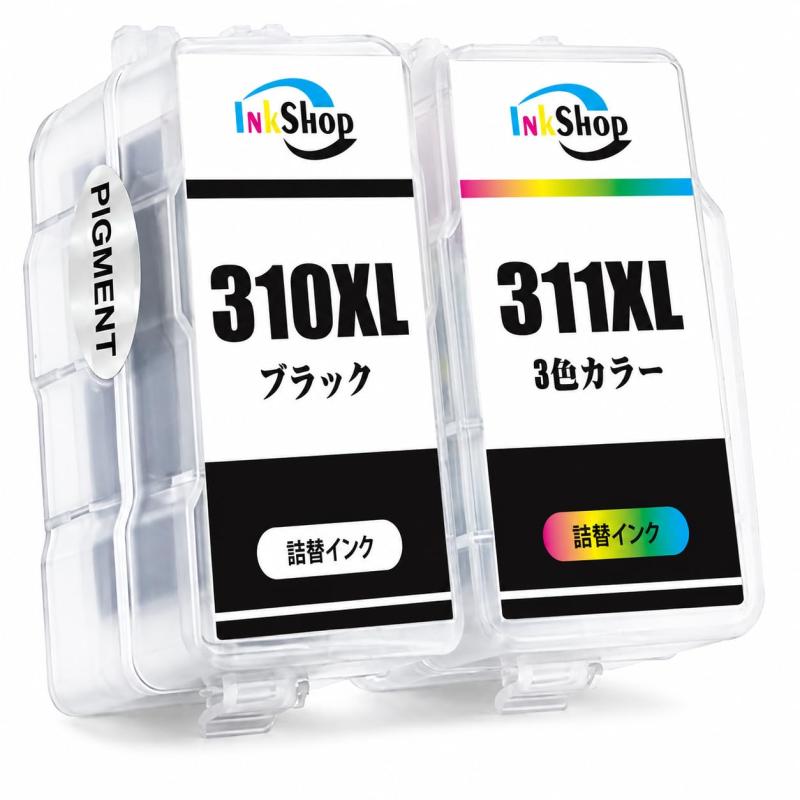 キャノン用 BC-310XL BC-311XL 詰め替え インクカートリッジ 2本セット bc-310 bc-311 大容量 説明書付き 対応機種 PIXUS MP493 MX420 MP280 MX350 MP490 MP480 MP27...