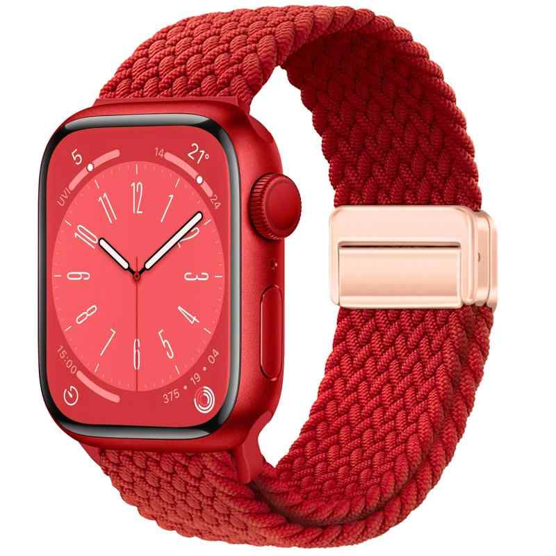 [GAGULA] 磁吸 アップルウォッチ バンド 編み込み 伸縮 調整可能 ソロループ⌚【全てのモデル対応】このブレイデッド ソロループはApple Watch Series Ultra2/Ultra/10/9/8/7/6/SE/SE2/5...