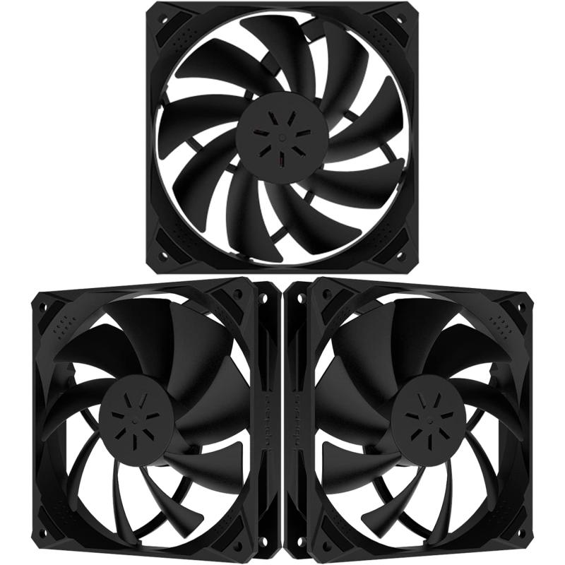 Novonest PCケースファン 120mm pwm 高性能 12cm ファン 静音 4ピン ファン PWM 4PINコネクタ pc パーツ 冷却ファン 薄型 3個