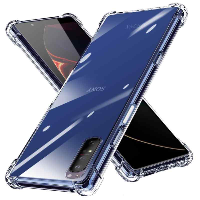 TLOMPLO 対応 Xperia 1 II 用の ケース 耐衝撃 クリア SO-51A/SOG01 カバー クリア TPU 薄型 軽量 滑り止め 黄変防止 柔軟 Qi充電 衝撃吸収 指紋防止 米軍MIL規格取得 ワイヤレス充電に対応 カメ...