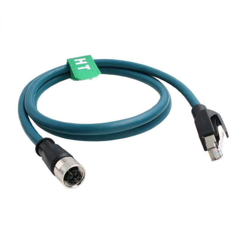 HangTon イーサネットケーブル M12 X コード 8 ポジション メス - RJ45 Cat7e 産業用アクチュエーター センサー Profibus ネットワークオートメーションアプリケーション 1mM12 Xコード8ピンメスからR...