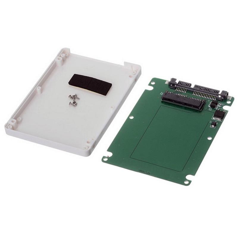 CHENYANG 1.8 Micro SATA 16pin SSD to 2.5 SATA 22ピン7 + 15ハードディスクケースエンクロージャホワイト7 mm高さ1.8インチのMicro SATA 16ピン SSDから7mm 2.5イン...