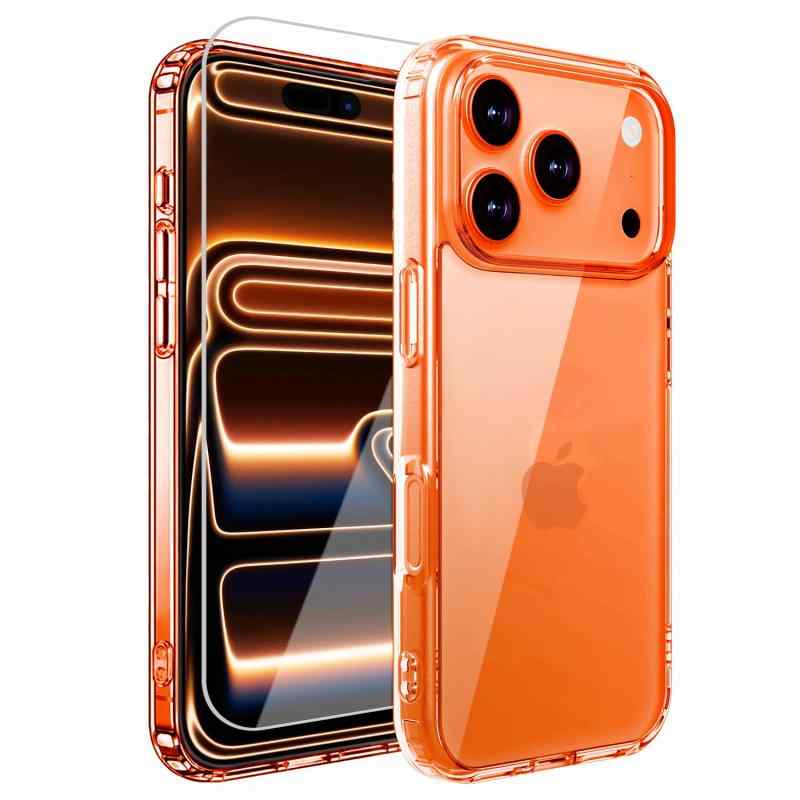 iPhone 17 Pro 用 ケース クリア 耐衝撃 ガラスフィルム付き 衝撃吸収 アイフォン17 pro 用 カバー 米軍MIL規格 耐久性 いphone17 pro 用 ケース 軽薄型 黄ばみ防止 アイホン17 プロ専用case SG...