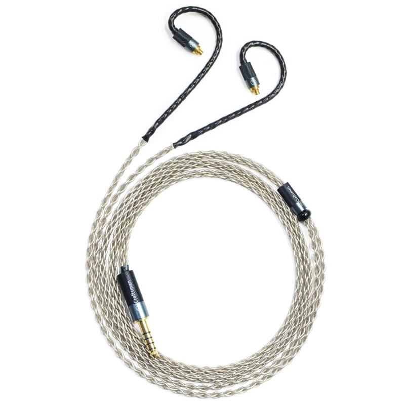 GUCraftsman 6N 単結晶シルバー 4.4 ミリメートルバランス MMCX ゼンハイザー IE200 IE300 IE600 IE900 アップグレード交換用イヤホンケーブルゼンハイザー IE200 IE300 IE600 IE9...