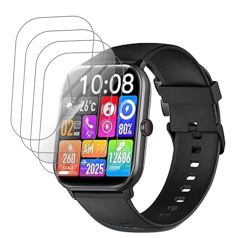 【4枚セット】For Vialove スマートウォッチ 1.9インチ フィルム 保護フィルム【BAOLINTX】HD画面対応 気泡防止 飛散防止 反射低減 耐指紋 高透過率 指紋防止高感度 装着簡単 スマートウォッチ Vial【対応機種】：...