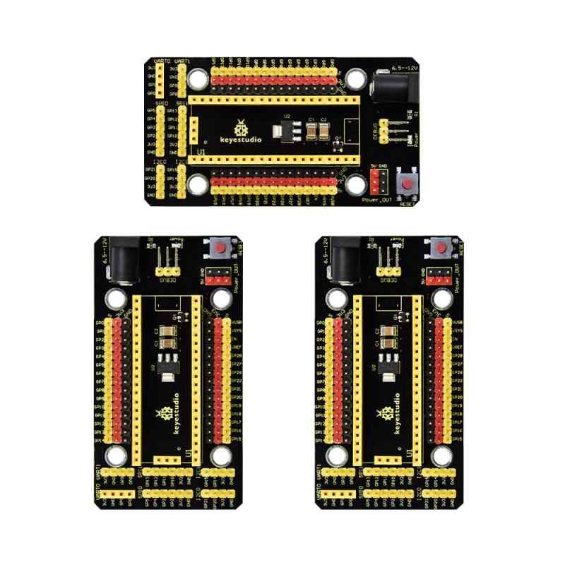 KEYESTUDIO Raspberry Pi PICO シールド ピコ ブレイクアウトボード Raspberry Pi Pico/Pico W/Pico H用対応機種 -> Raspberry Pi Pico / Pico H / ...