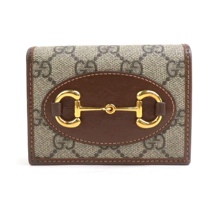 海外販売対応(Global shipping)グッチ GUCCI　 二つ折り財布 ホースビット ブラウン GGスプリームキャンバス 621887 送料無料 【中古】 h31430a クリックで拡大します 商品詳細 商品の状態 【外・角、フチ...