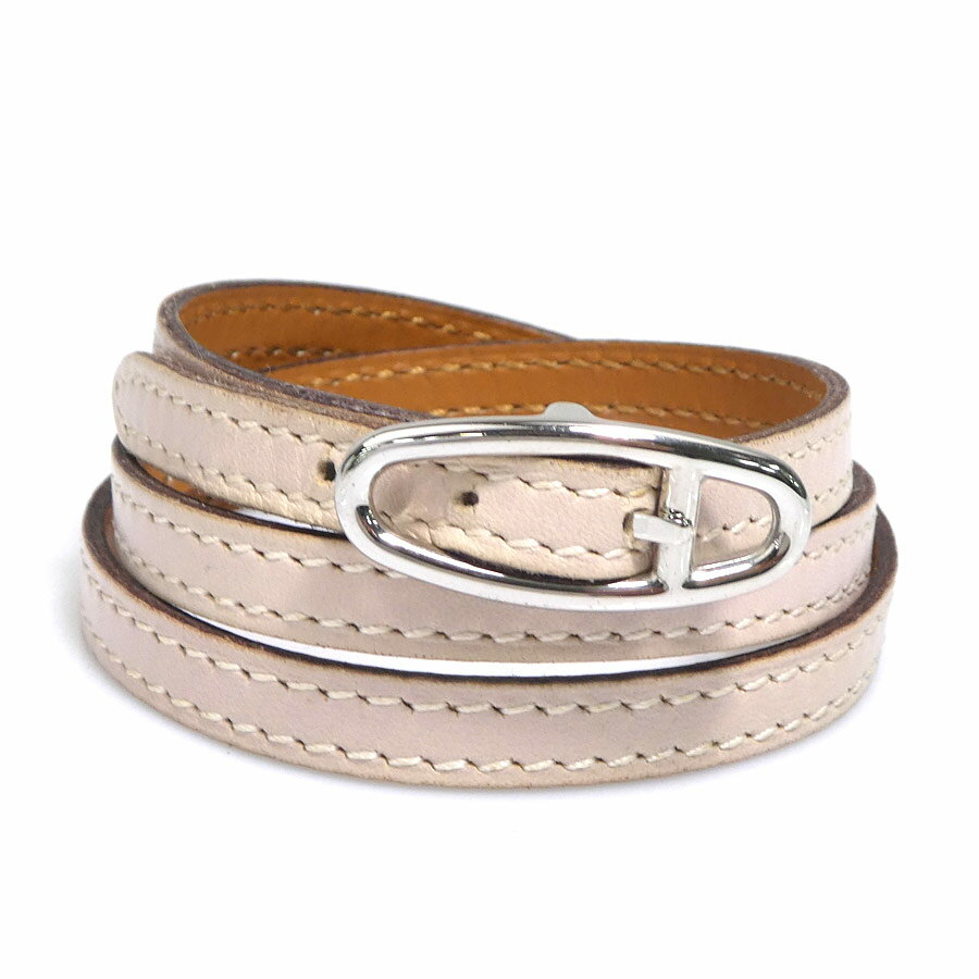 海外販売対応(Global shipping)エルメス HERMES　 ブレスレット ベビーピンク/シルバー レザー/メタル レディース 送料無料 【中古】 e61109a クリックで拡大します 商品詳細 商品の状態 【外・レザー】薄汚れ、...
