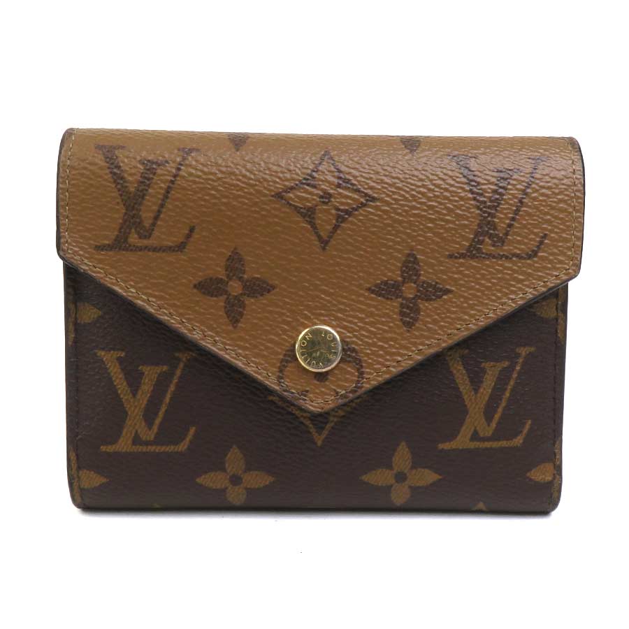 海外販売対応(Global shipping)ルイ ヴィトン LOUIS VUITTON　 三つ折り財布 モノグラム リバース ブラウン /モノグラム リバース ポルトフォイユ ヴィクトリーヌ ユニセックス M81557 送料無料 【中古】...
