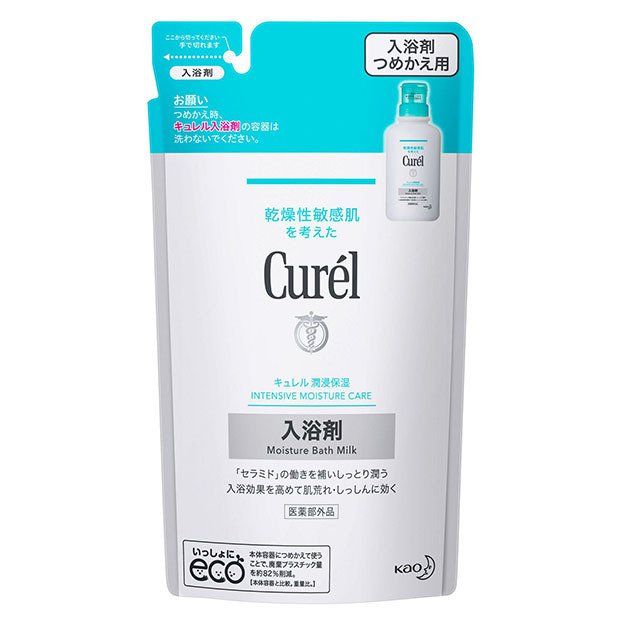 商品名花王キュレル入浴剤つめかえ用360ml【医薬部外品】商品説明・潤い成分(潤浸保湿セラミド機能成分、ユーカリエキス)が、お風呂で膨潤した角層に浸透。カサつく肌もしっとり潤い、お風呂あがりの乾燥を防ぎます。・入浴効果を高め、荒れ性・しっし...
