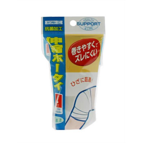 商品名川本産業抗菌防臭加工伸縮ホータイLサイズ内容量1巻（6.5cm×4.0m）商品説明巻きやすくてズレにくいキトサンで抗菌防臭加工した伸縮包帯です。伸縮性と凹凸があるため、ズレにくく動きをさまたげません。ひざに最適なLサイズ。材質レーヨン...