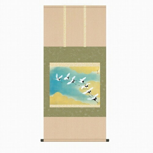 商品の詳細 作家名 川端龍子 作品名 虹の如く（尺五横） 技法 版画+手彩色 外径サイズ 115×55 cm 作品サイズ − 補足説明 表装済　尺五横 状態 新品 付属品 高級桐箱 エディション 【作品解説・掛軸】澄み渡る青空に向かって、画...