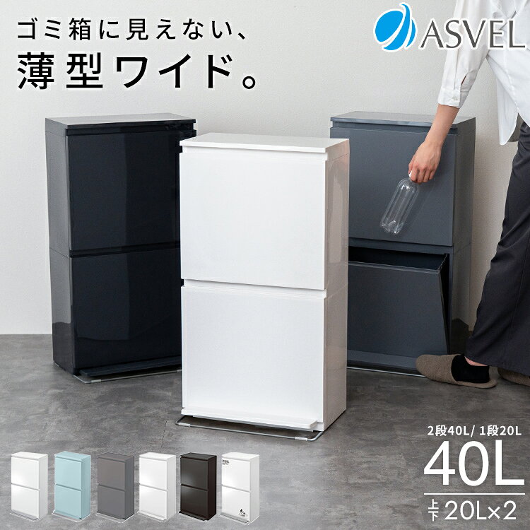 ＼こんまりさんのコラム【KonMari TOKIMEKI LIFE】掲載商品！／ ◆ランキング受賞！レビュー多数の人気ごみ箱 薄型×ワイドなスタイリッシュ設計。 上段はフラップ式、下段はペダル式の2段分別タイプで、省スペースでもしっかり分別...