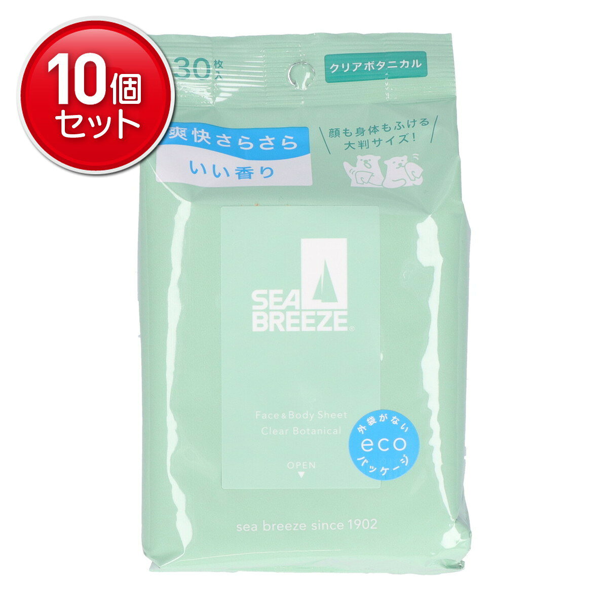 商品名：ファイントゥデイ シーブリーズ フェイス&ボディシート N クリアボタニカル 30枚入 大判サイズ内容量：30枚JANコード：4550516475602発売元、製造元、輸入元又は販売元：株式会社ファイントゥデイ原産国：日本区分：化粧...