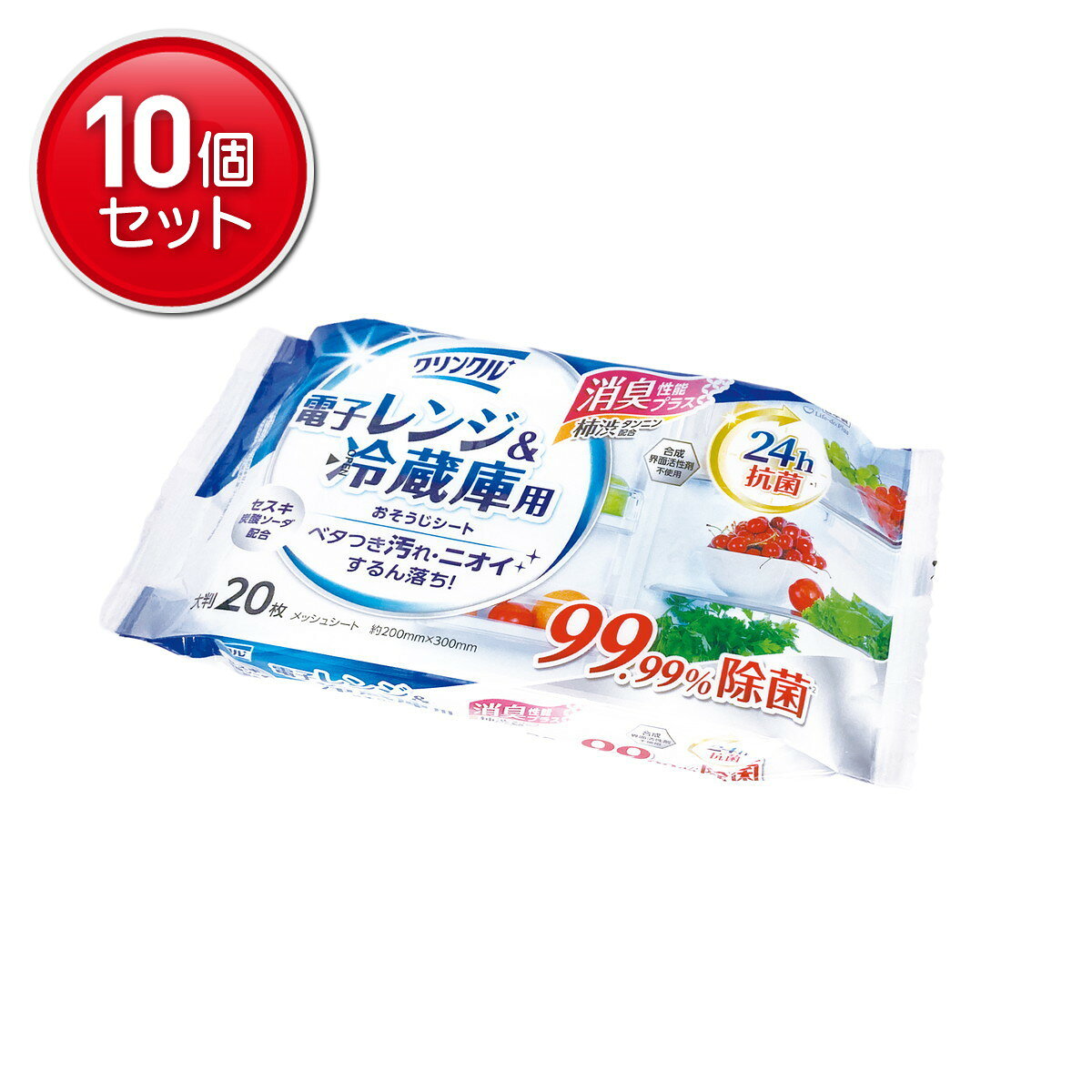 商品名：Life-do.Plus ライフ堂 クリンクル 電子レンジ・冷蔵庫 おそうじシート 24h抗菌 20枚入内容量：20枚JANコード：4589506150595発売元、製造元、輸入元又は販売元：Life-do.Plus商品番号：101...
