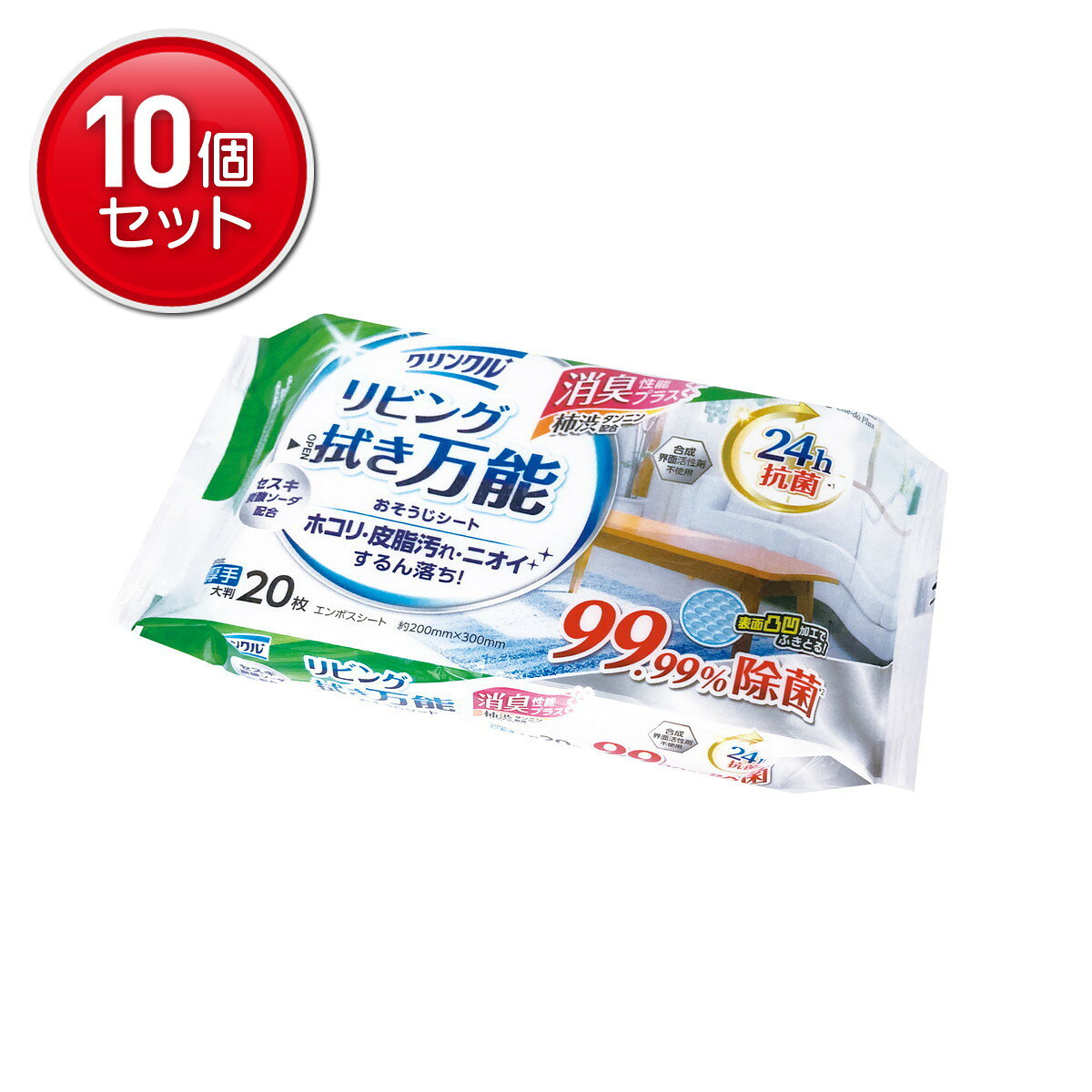 商品名：Life-do.Plus クリンクル セスキ炭酸ソーダ配合 拭き掃除万能クリーナー 大判 20枚入内容量：20枚入JANコード：4589506150663発売元、製造元、輸入元又は販売元：Life-do.Plus原産国：日本商品番号...