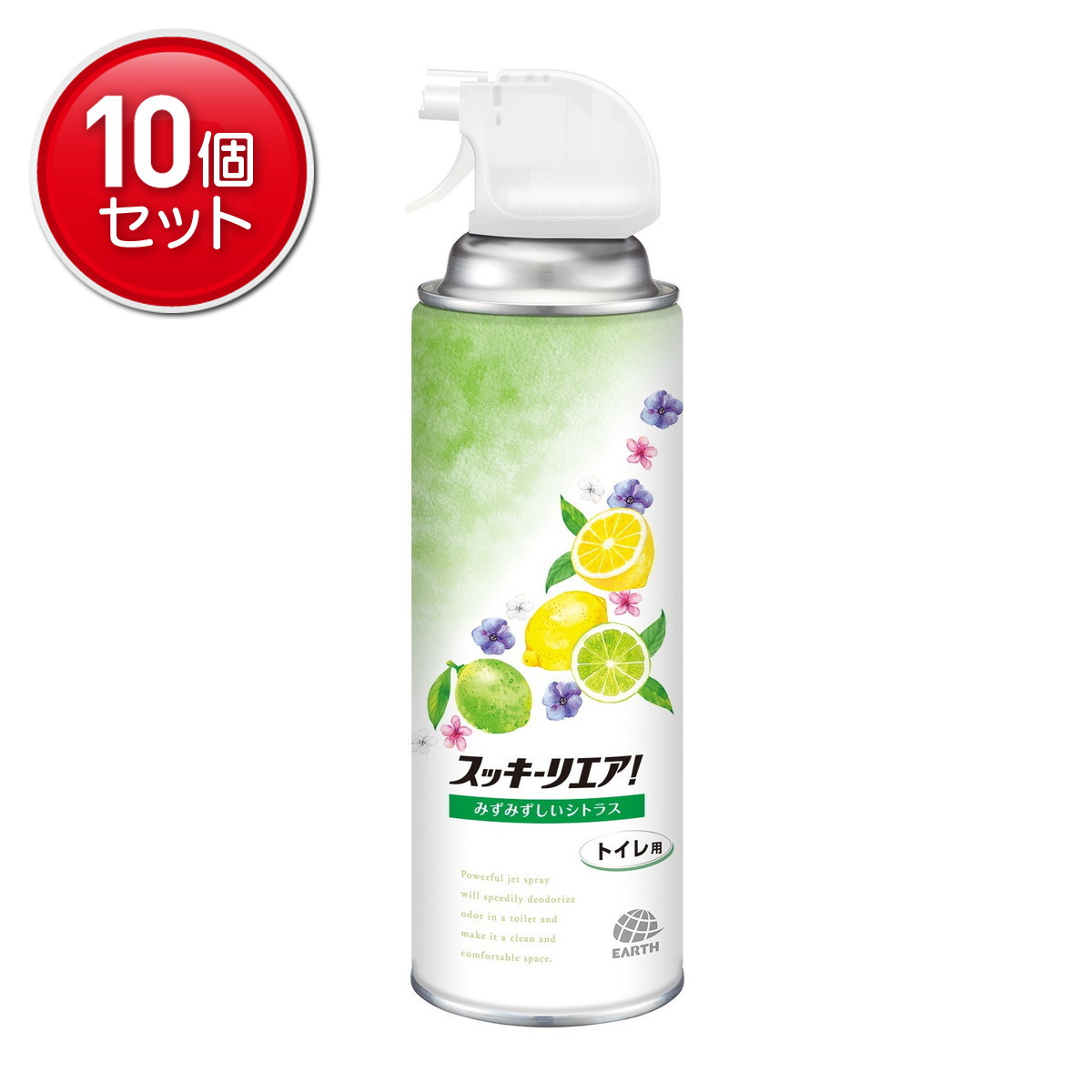 商品名：アース製薬 スッキーリエア! トイレ用 みずみずしいシトラス 350mL トイレ用消臭芳香剤内容量：350mLJANコード：4901080223319発売元、製造元、輸入元又は販売元：アース製薬原産国：日本商品番号：101-*010...