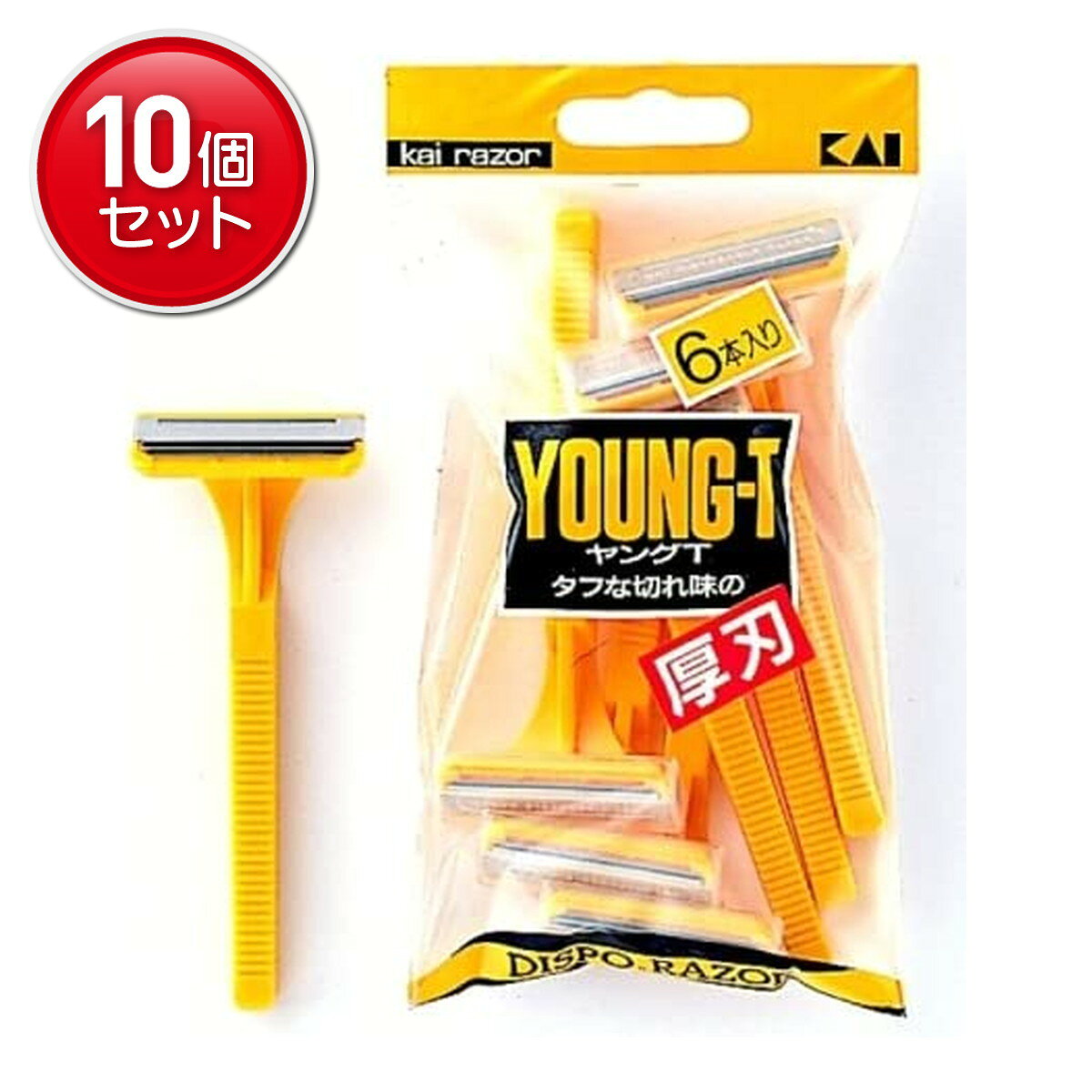 商品名：貝印 04370 ヤングT 6本入り カミソリ シェーバー内容量：6本JANコード：4901331004377発売元、製造元、輸入元又は販売元：貝印株式会社原産国：中華人民共和国商品番号：101-4901331004377商品説明タ...