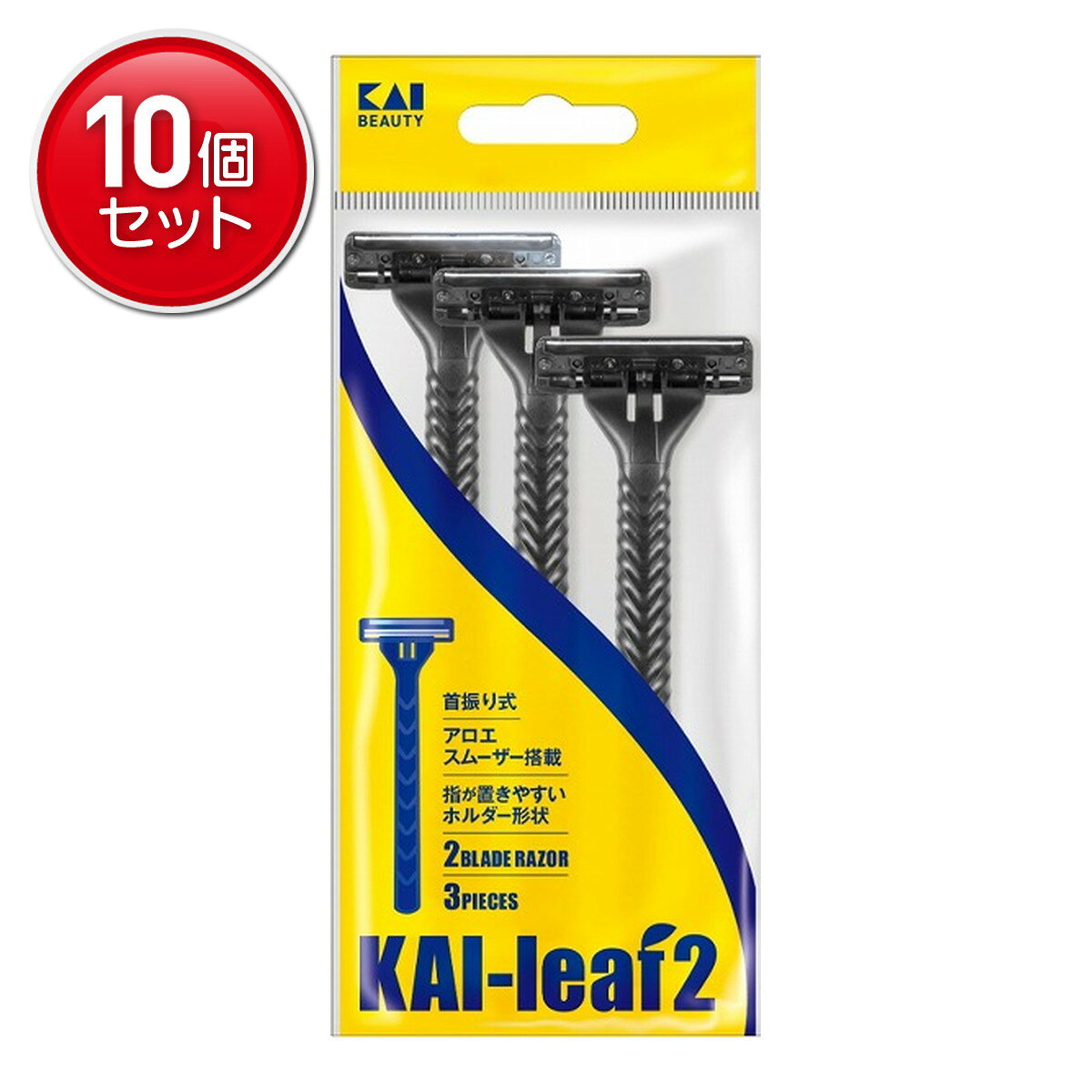 商品名：貝印 KAI leaf2 GA0003 （3本入）内容量：3本JANコード：4901331006401発売元、製造元、輸入元又は販売元：貝印原産国：ベトナム商品番号：101-4901331006401商品説明スムーザー搭載でなめらか...