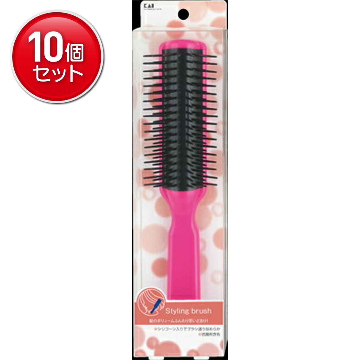 商品名：HL0004ブラシLスタンダ ドP内容量：1個ブランド：貝印原産国：日本髪のボリユ ムふんわり思い通りJANコード:4901601277449スタイリングからブラッシングと幅広く使えるブラシです。ブラシ部にシリコーンオイルを含有して...