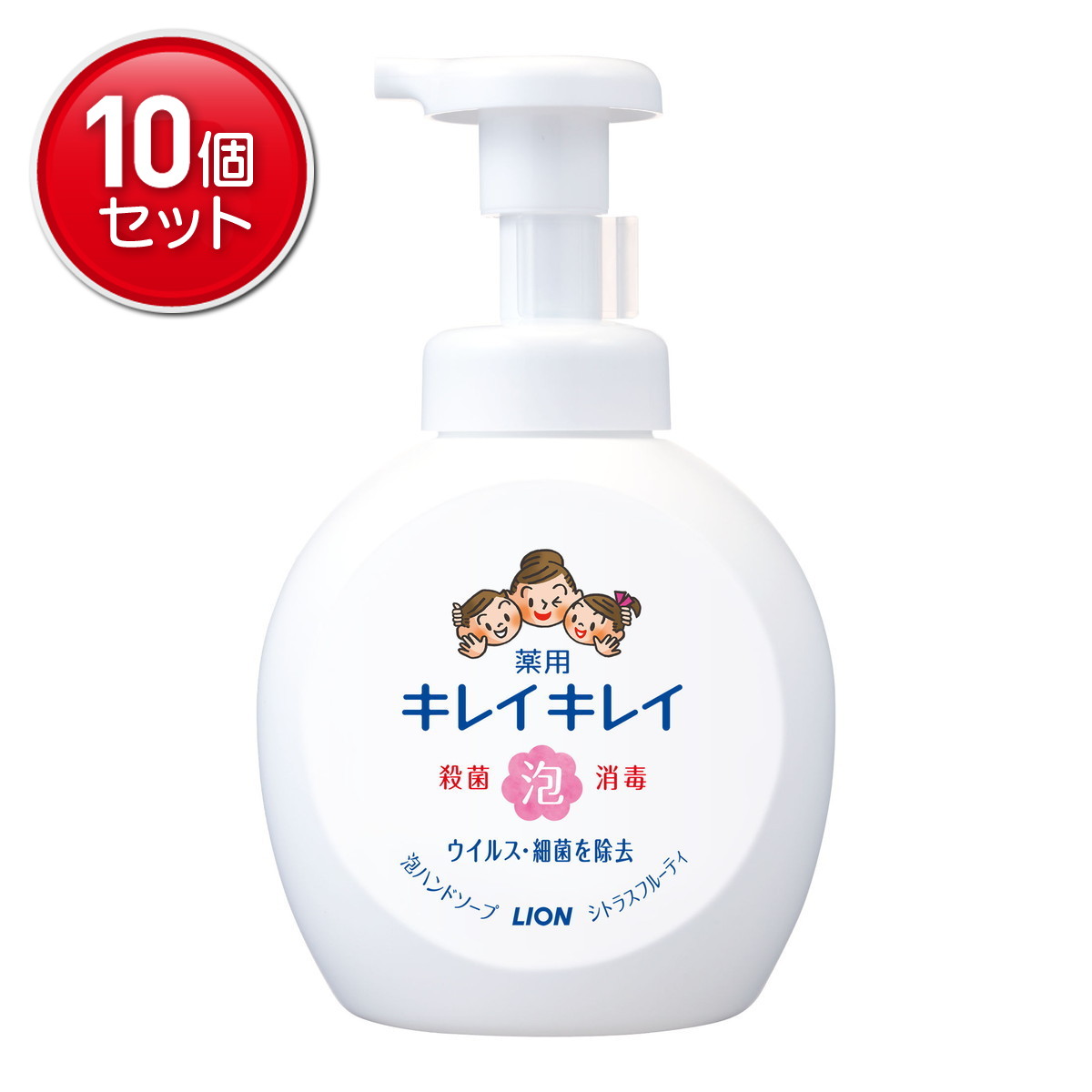 商品名：キレイキレイ 薬用 泡ハンドソープ 本体 大型サイズ シトラスフルーティの香り 500ml内容量：500mlJANコード：4903301269052発売元、製造元、輸入元又は販売元：ライオン株式会社原産国：日本区分：医薬部外品商品番...