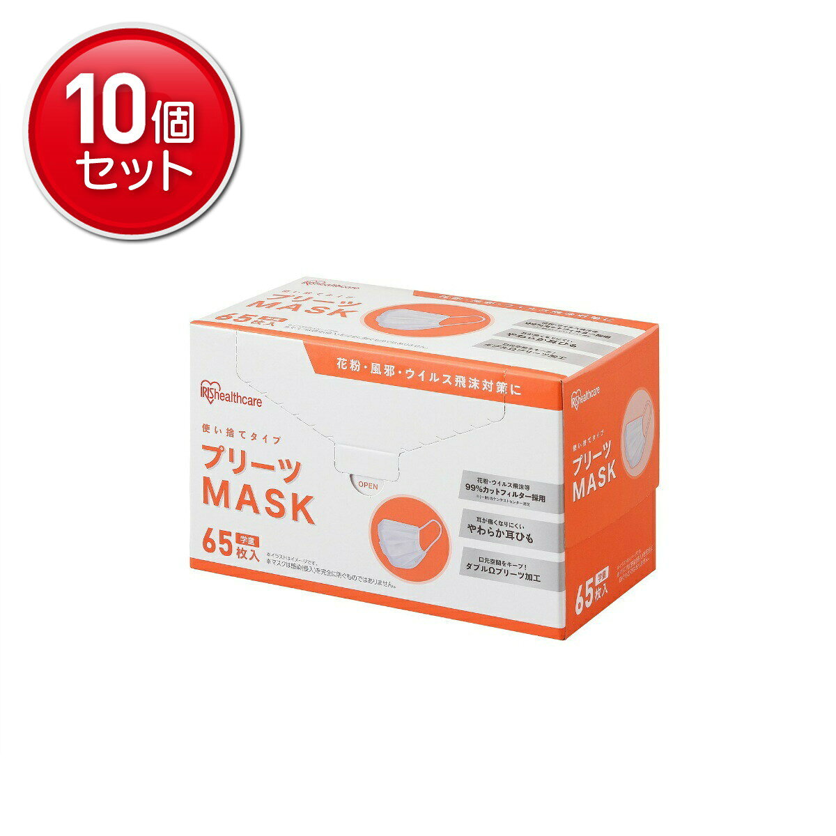 商品名：アイリスオーヤマ プリーツ マスク 学童サイズ 65枚内容量：65枚入JANコード：4967576542395発売元、製造元、輸入元又は販売元：アイリスオーヤマ原産国：中華人民共和国商品番号：101-40883商品説明安心の花粉・ウ...