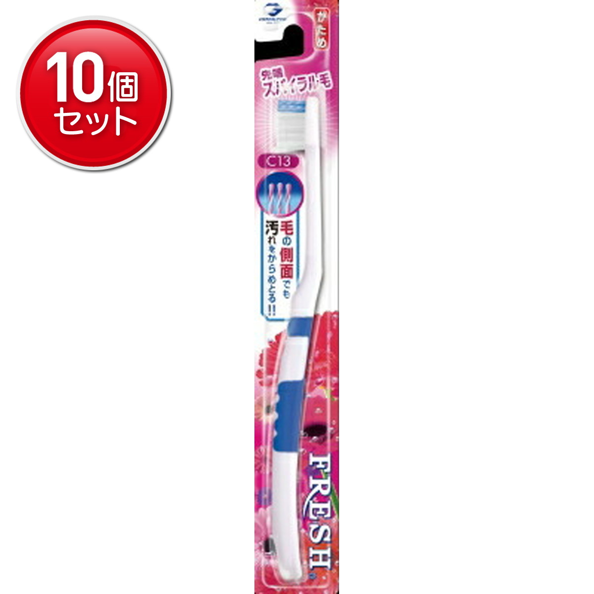 　フレッシュハブラシ スパイラル かためブランド：フレッシュ販売・製造元：デンタルプロ奥歯の裏側の汚れもすっきり落とせる、先端スパイラル毛を採用した歯ブラシです。毛がらせん状になっているので、毛の側面でも汚れをしっかり除去できます。ブラシを...