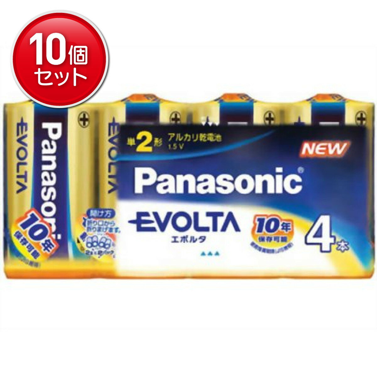 　家電(\)電池・充電池(\)乾電池パナソニック アルカリ乾電池 EVOLTA(エボルタ) 単2形 4本 LR14EJ/4SW単2形ナショナルの乾電池です。内容積を増やして、活物質の容量をアップし、正極材料、負極材料ともに反応性をアップしま...