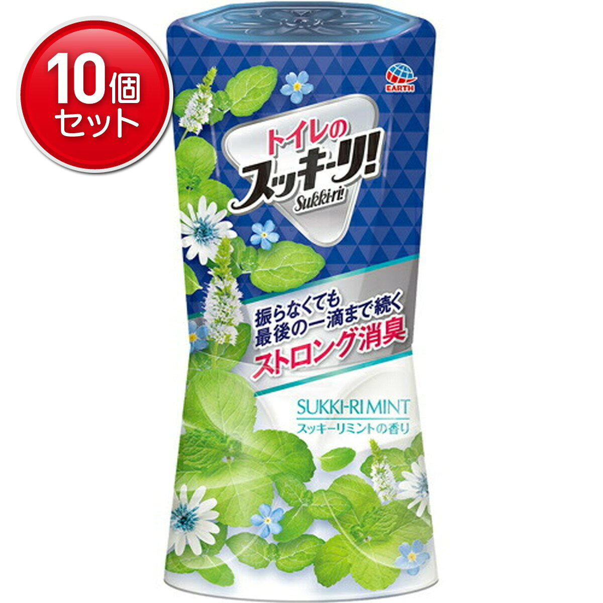 商品名：アース製薬 トイレのスッキーリ！ スッキーリミントの香り 400ml内容量：400mlブランド：スッキーリ原産国：日本振らなくても最後の一滴まで続く消臭効果消臭芳香液を上から供給することで、液残りせず最後の一滴まで消臭芳香効果が続き...
