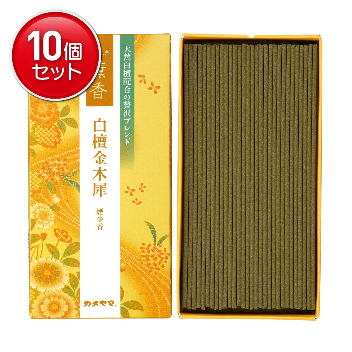 商品名：カメヤマ 花げしき 薫香 白檀金木犀 100g お線香内容量：100gJANコード：4901435217840発売元、製造元、輸入元又は販売元：カメヤマ原産国：マレーシア商品番号：101-4901435217840商品説明天然白檀配...