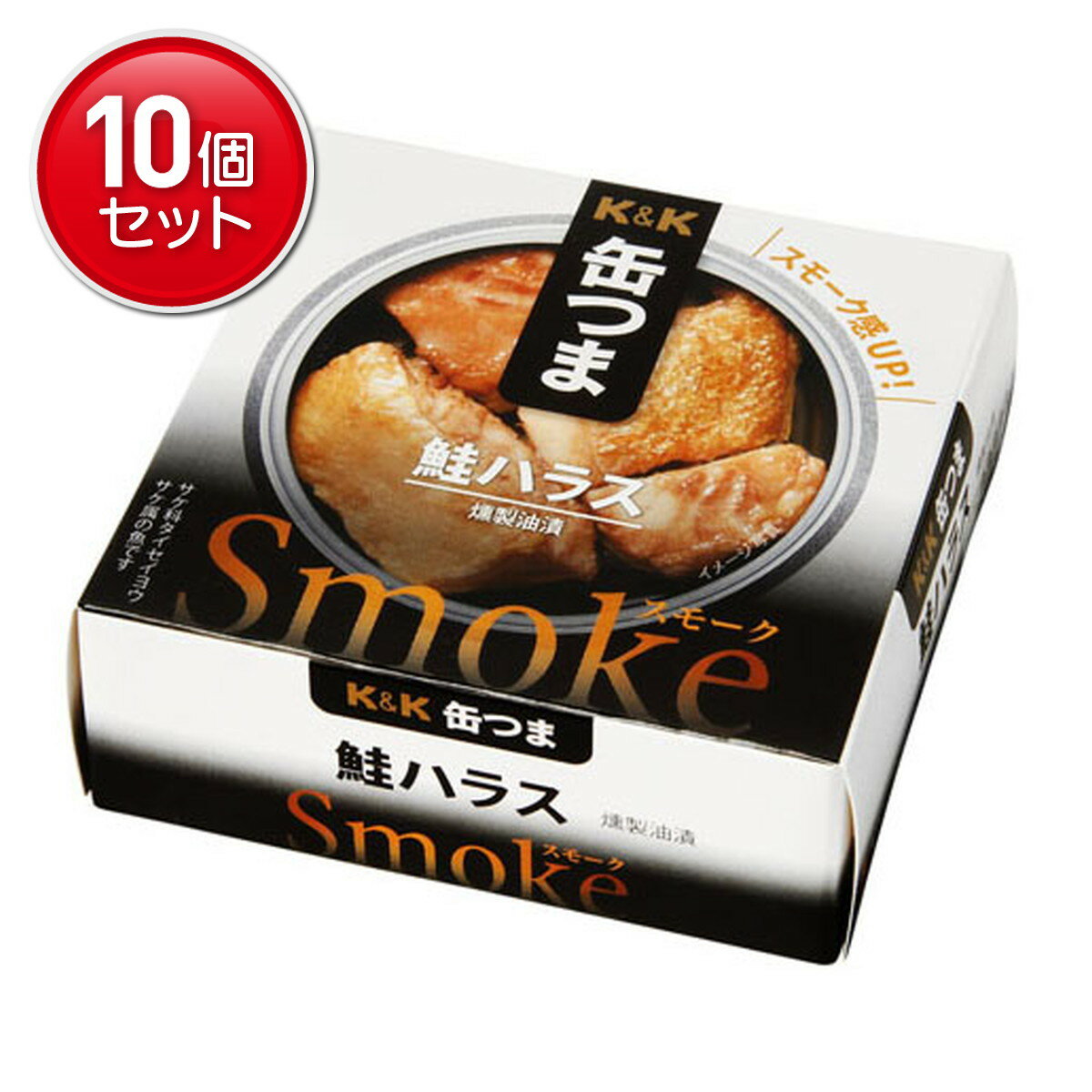 商品名：K＆K 缶つまスモーク 鮭ハラス 50g内容量：50gJANコード:4901592905413商品番号：101-99305そのままおつまみになる缶詰、それが「缶つま」！！●鮭の一番脂の乗った「ハラス」だけを集め、桜のチップでじっくり...