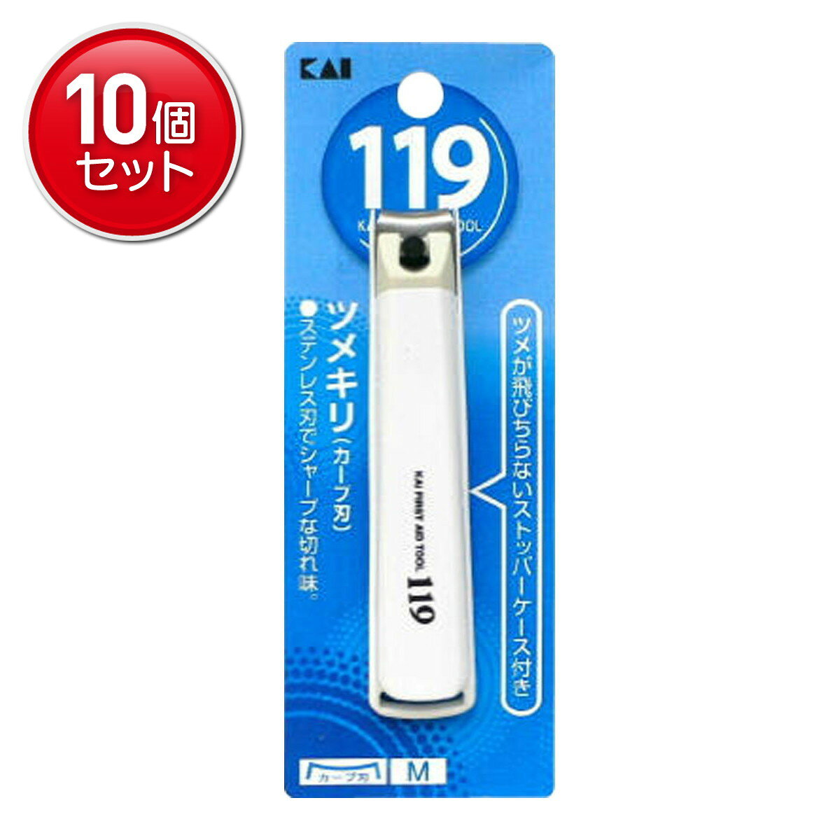 商品名：貝印 119 ツメキリ 001 KF1001 Mサイズ カーブ刃内容量：1個JANコード：4901601248609発売元、製造元、輸入元又は販売元：貝印原産国：日本商品番号：103-4901601248609商品説明日々のお手入れ...