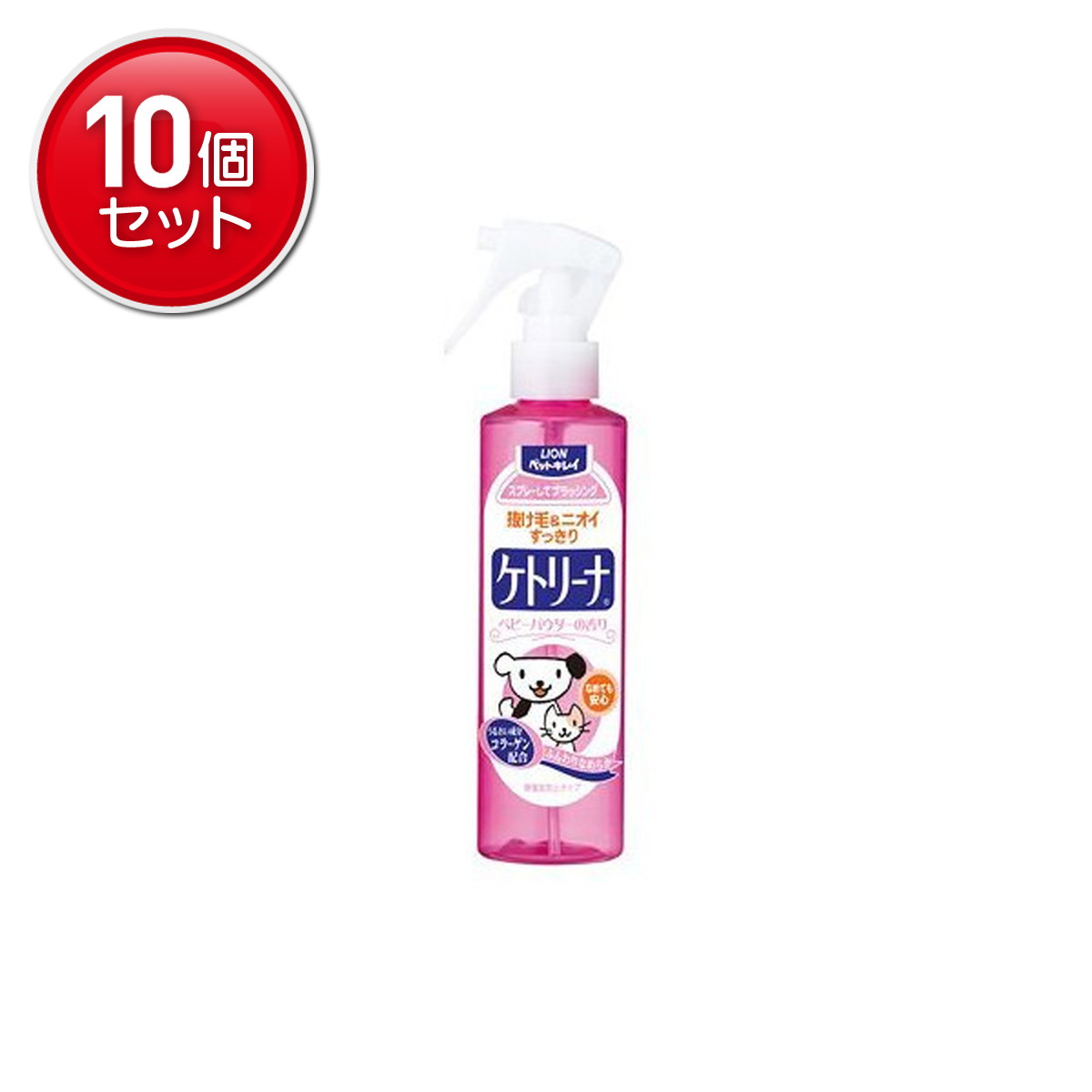 スプレーしてブラッシングするだけで、抜け毛がしっかり取れてニオイもすっきりできるブラッシングスプレーです。室内での毛の落下やブラッシング時の毛の舞い散りを抑えます。気になるペットの体臭をやわらげ、心地よい香りがほのかに残ります。うるおい成分...