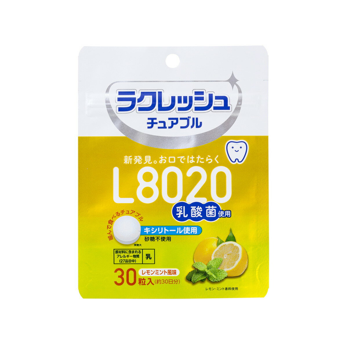 商品名：ジェクス L8020 乳酸菌 ラクレッシュ チュアブル レモンミント風味 30粒入内容量：30粒JANコード：4973210994802発売元、製造元、輸入元又は販売元：ジェクス原産国：日本商品番号：101-497321099480...