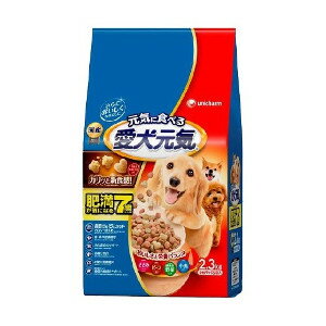 商品名 ユニ・チャーム 愛犬元気肥満が気になる7歳以上用ささみ・ビーフ・緑黄色野菜・小魚入り2.3kg　4520699659748 商品説明 肥満が気になる7歳以上の健康を考えた栄養バランス 肥満が気になる愛犬の健康維持を考えて、脂肪分約1...