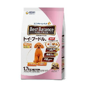 商品名 ユニ・チャーム ベストバランスふっくら仕立てトイ・プードル用10歳以上用 1.7kg　4520699682029 商品説明 10歳以上のトイ・プードルに合わせた専用粒サイズ設計 ひざ・腰・関節の健康維持のために、グルコサミン・コンド...