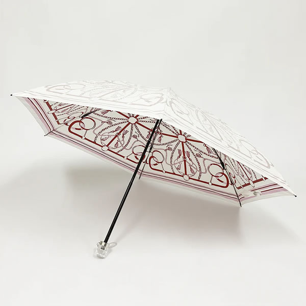 製品名プレミアムホワイト 50cm タッセルベルト柄　ワイン　タッセルベルトハンドル(逆簡単開閉式) 特殊コーティングで高機能かつ軽量 UVカットに効果的な天然鉱物と酸化チタンを配合した特殊コーティングを生地の表側に施し、紫外線を効果的に遮...