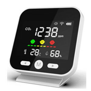 商品名 二酸化炭素計測器　卓上co2メーター　ホワイト　MCH-A068 商品説明 卓上用CO2測定器 CO2測定が主な目的で一目で濃度がわかり、濃度が上がると一目でわかるよう色分けで注意喚起します。 CO2濃度測定範囲（約） 400〜5,...
