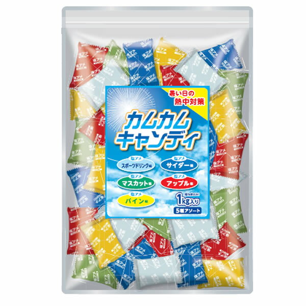 商品名 カムカムキャンディ 商品説明 暑い日の熱中症対策に カムカムキャンディ5種アソート（塩アメ） スポーツドリンク味（塩アメ） サイダー味（塩アメ） アップル味（塩アメ） マスカット味（塩アメ） パイン味（塩アメ） 材質 ポリエステル5...