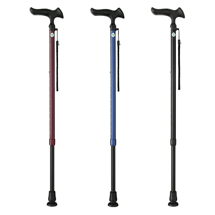 フジホーム Fuji HomeかるがもE伸縮S・M兼用（無地）Walking Stickグリップはシボ加工によりすこし滑りにくくなっています斜めから突いても安定感のあるDX先ゴムを採用サイズ：約73.0〜95.5cm伸縮(10段階調節2.5...