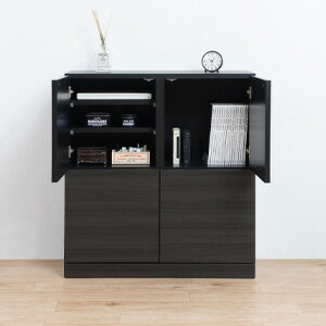 BK-CLUB ブラック カウンター下キャビネット 幅80 扉 st-0030 BK-CLUB スタイリッシュブラック カウンター下キャビネット 幅80 風格のある存在感のオールブラックで仕上げた薄型カウンター下収納シリーズ。シンプルながら...