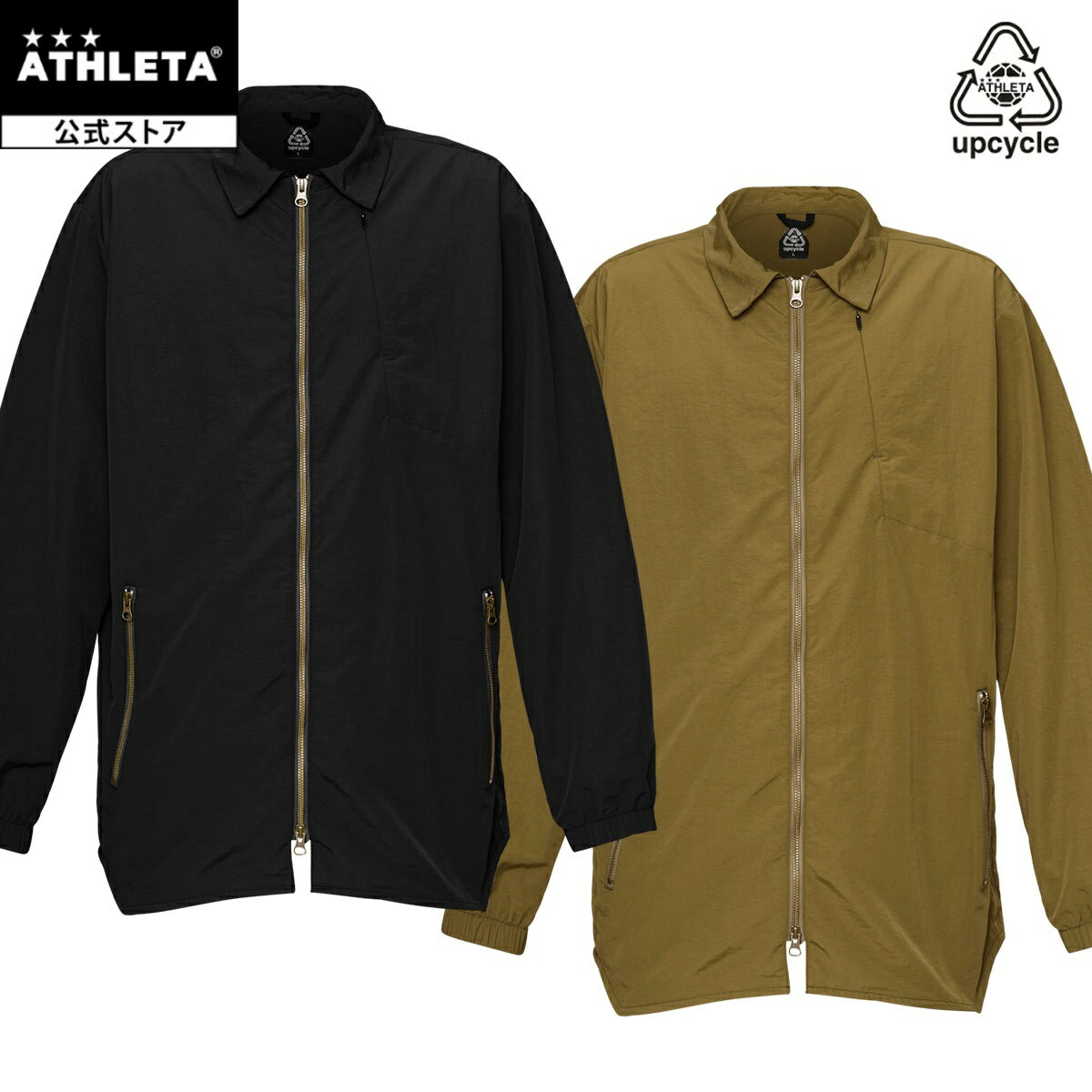 移動時やオフシーンで活躍するコーチングジャケット リサイクルナイロンを使用したタッサー素材を使用ZIPコーチジャケット S M L O XO 着丈(CB) 74 77 80 83 86 身巾 57 60 63 66 69 裄丈 60 61 ...