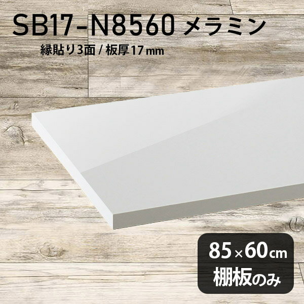 棚板のみ nail 幅85cm 奥行き60cm SB17-N8560 サイズ約幅850 奥行き600 mm厚み17mm材質メラミン樹脂化粧合板カラーネイル（ホワイト）※モニターなどの閲覧環境によって、実際の色と異なって見える場合がございます...