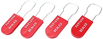 【中古】【輸入品・未使用】Accuform Signs TLS123RD Plastic Padlock Wire Seals Printed SEALED and Random Start Sequential Numbering Red...
