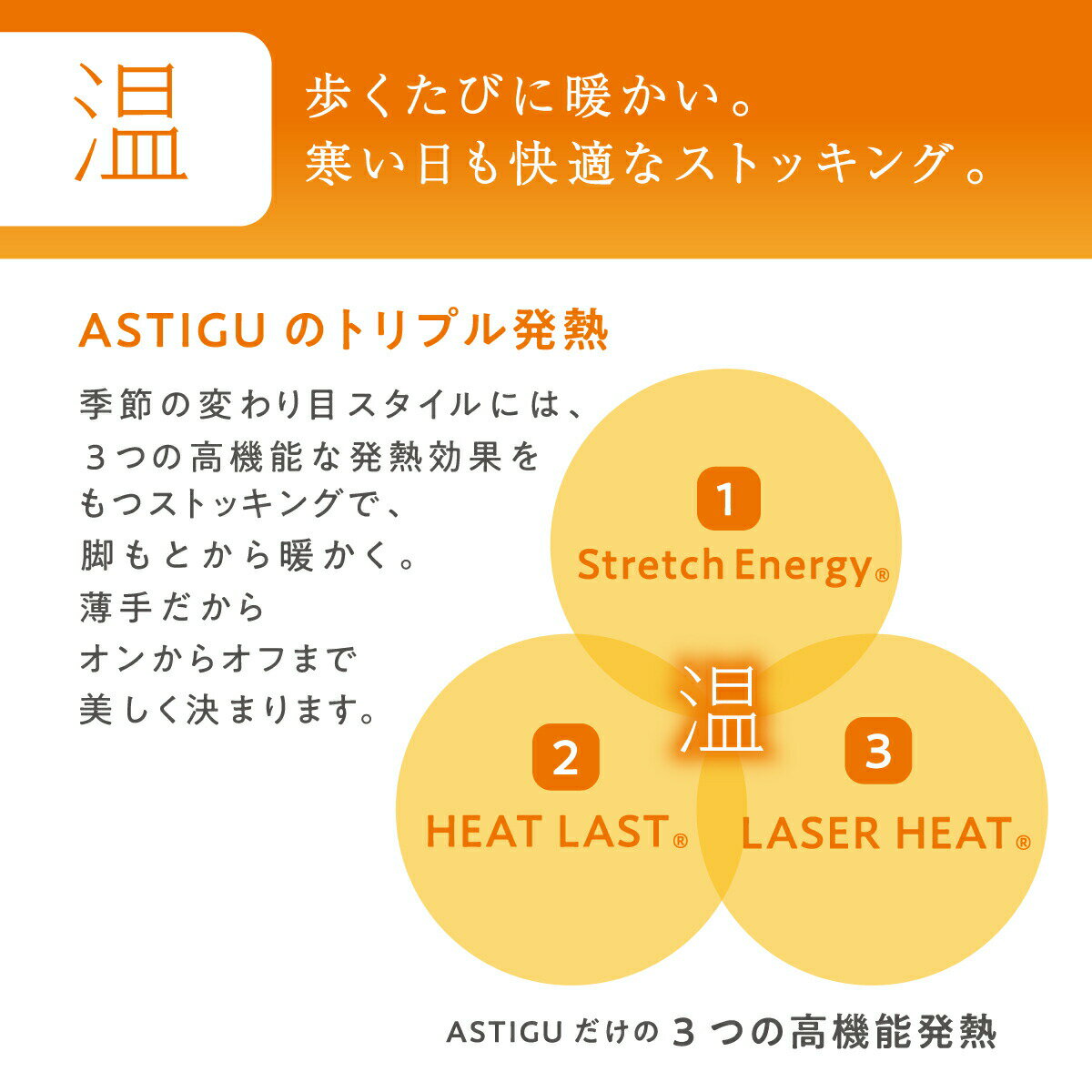 【楽天市場】【ATSUGI公式】 ストッキング 発熱ストッキング アスティーグ 【温】のびのび暖かいストッキング AP6011 発熱 暖かい 冷えない 防寒 あったか 発熱 ポカポカ 冬 ...