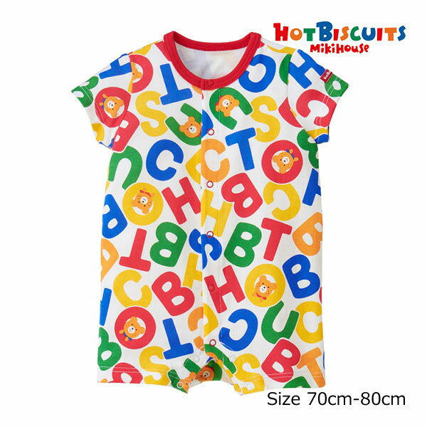 ■品番72-1302-492■カラー・サイズカラー：マルチ（87） サイズ：70cm,80cm■商品説明ロゴとビーンズくんの総柄プリントがとっても可愛いショートオールです。イエナカでのリラックスタイムはもちろん、おでかけにも大活躍！一枚で存...