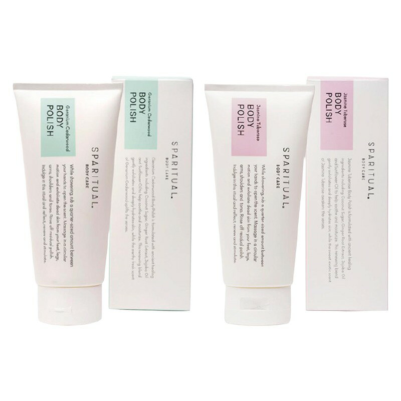 ボディスクラブ。 なめらかな砂糖の粒子が古い角質や肌表面の汚れを取り除きながら うるおいを与え、みずみずしく、ハリつやのある肌へと整えます。 ●アーシーでフレッシュなゼラニウムとシダーウッドの香り ●甘くエキゾチックなジャスミンとチューベロ...